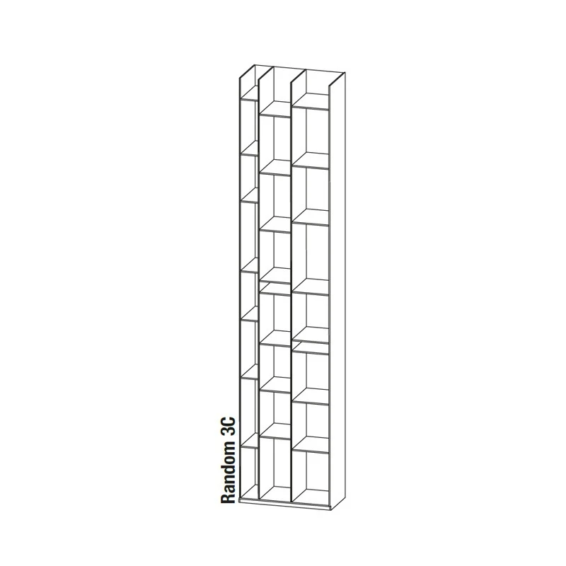 MDF Italia RANDOM WOOD Regal-Modul 3C